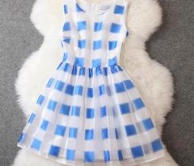 Square Grid Dress on Luulla